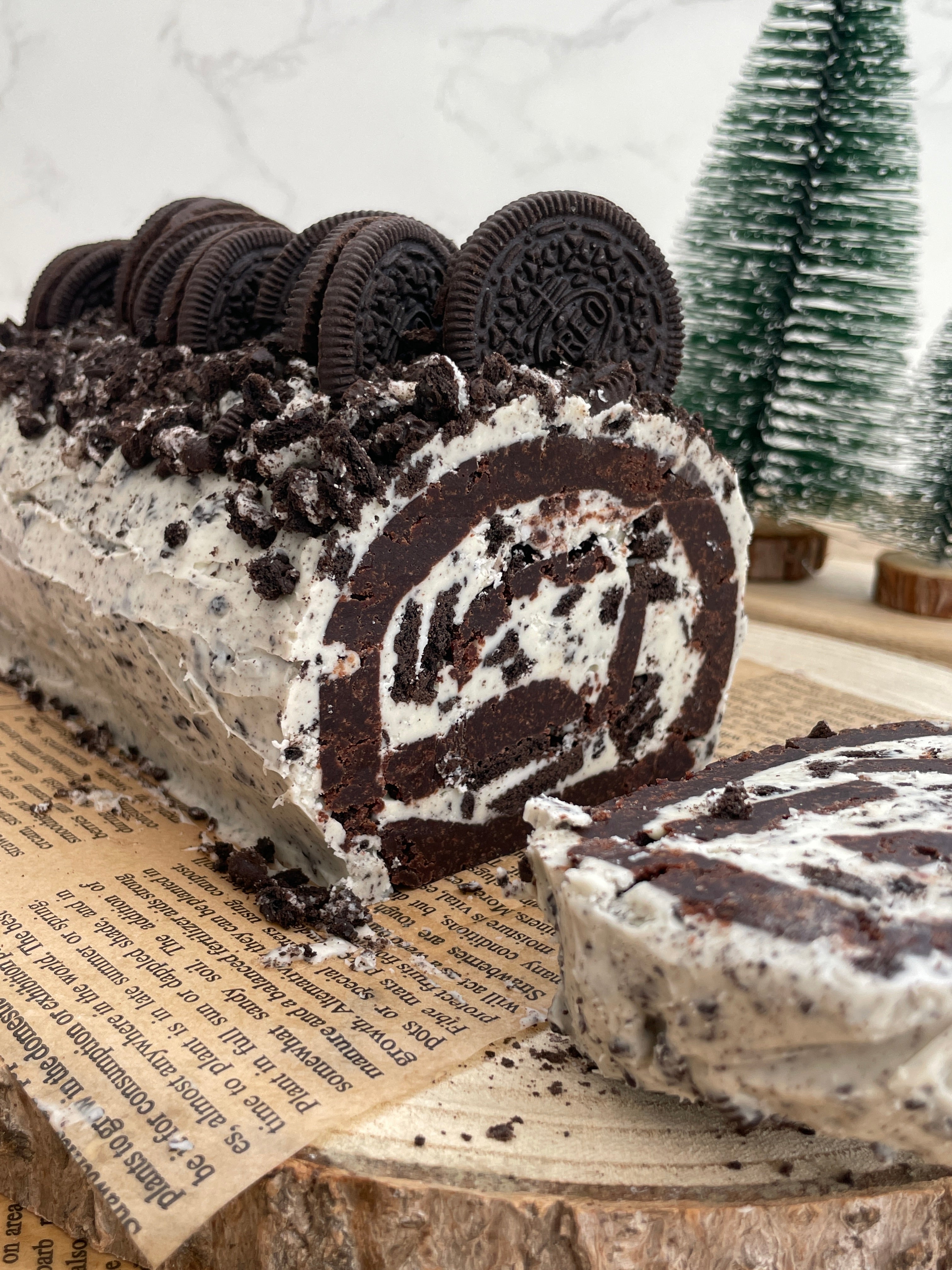Oreo Brownie Yule Log Recipe – Soph's Goodies